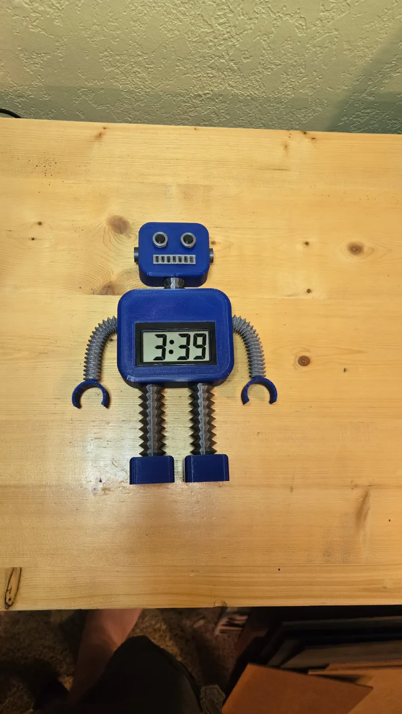 Digital Robot Clock by robrmg - MakerWorld