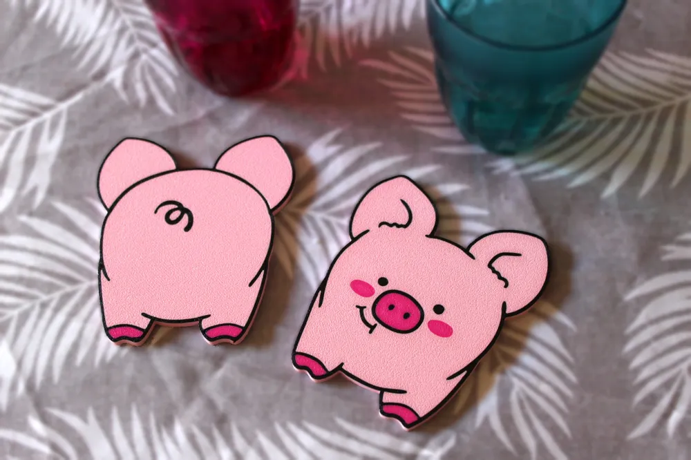Pig Coaster by Fio95 - MakerWorld