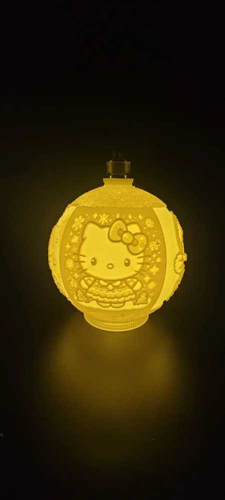 Hello Kitty Lithophane Christmas Ornament - Free 3D Print Model ...