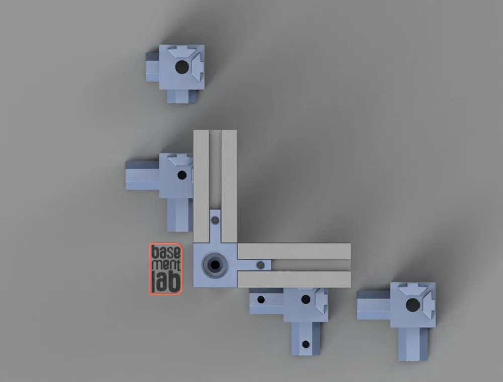 2020 Connection 3Way CUBE Corner Bracket _Profile - Free 3D Print Model ...