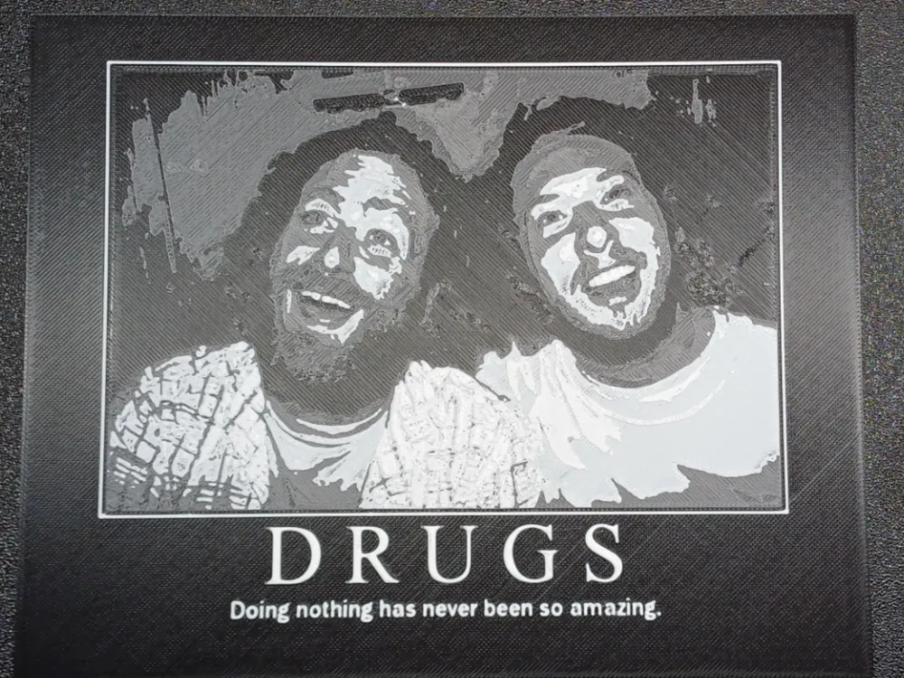 Drugs funny hueforge sign by Kiron 21MakerWorld: Download Free 3D Models