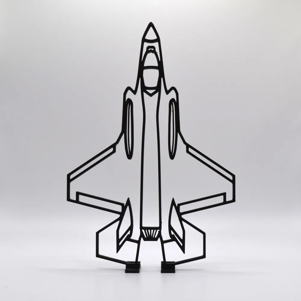 F35 Fighter Jet Wireframe Wall Desk Decor F-35 by oggy - MakerWorld