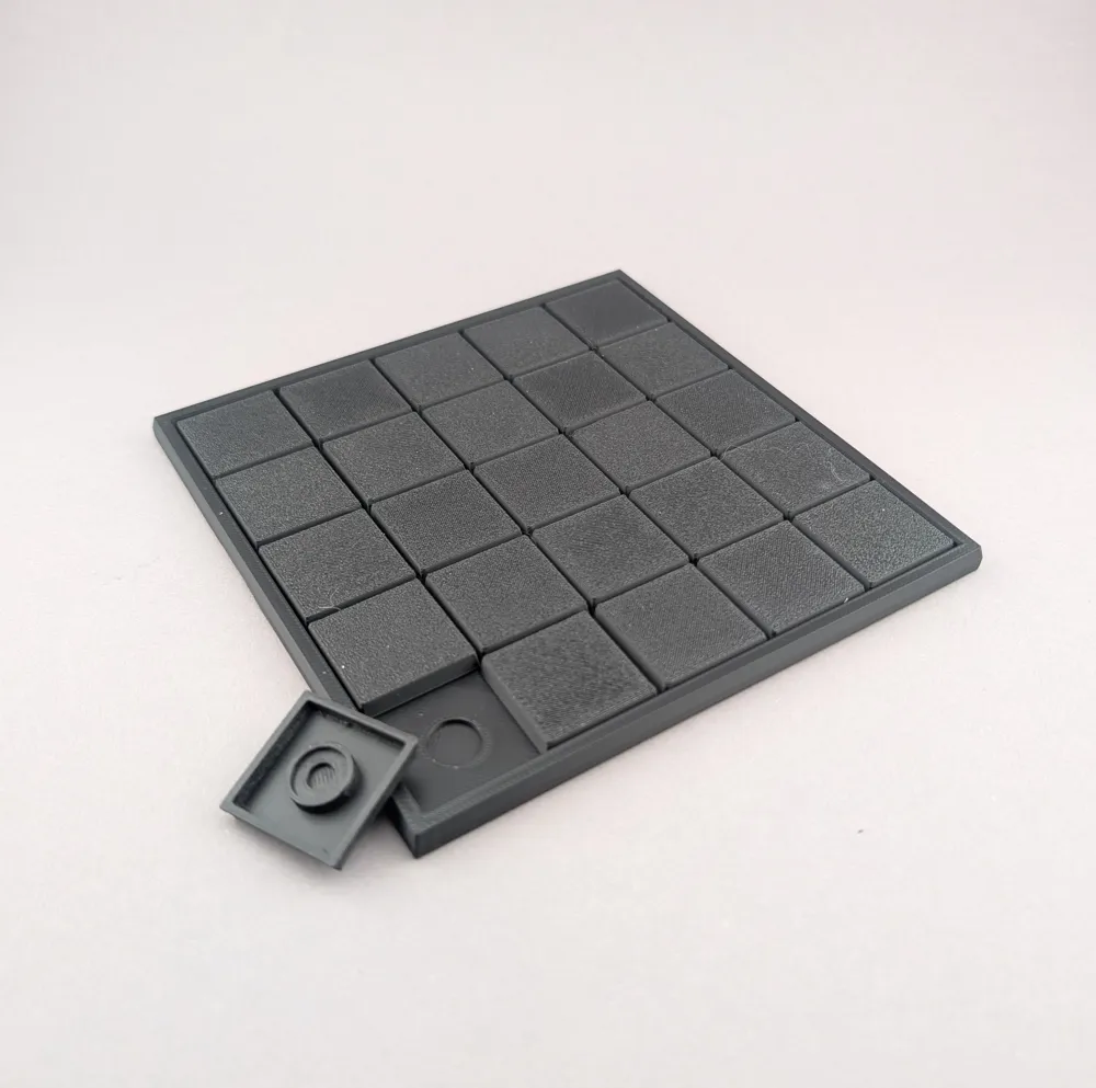 Fantasy Movement Tray 5x5 & square base 25x25mm - Free 3D Print Model ...