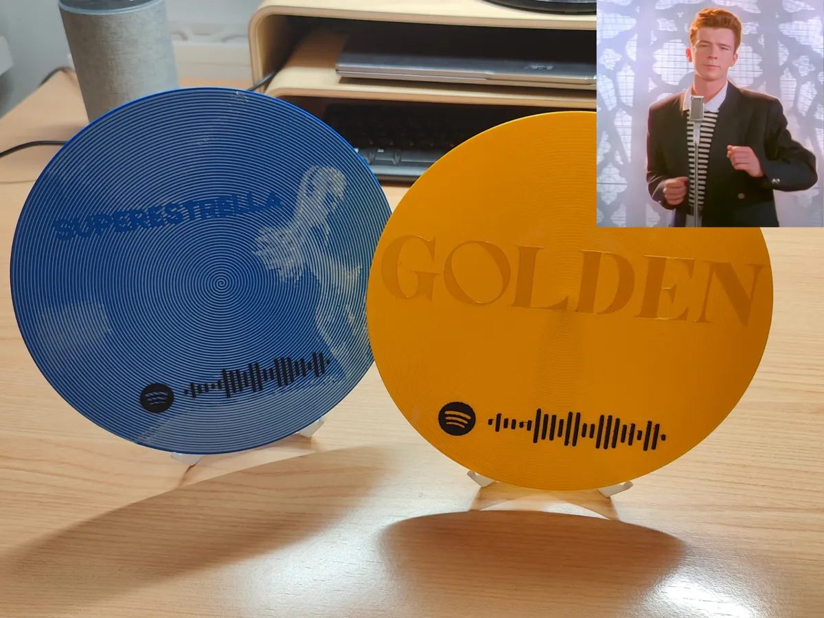 Rickroll Spotify Vinyl - Aprilscherz! – Kostenloses 3D-Druckmodell ...