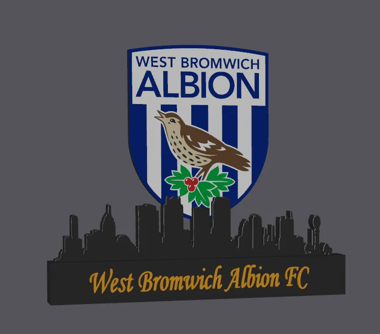 West bromwich albion fc skyline Display - Free 3D Print Model - MakerWorld