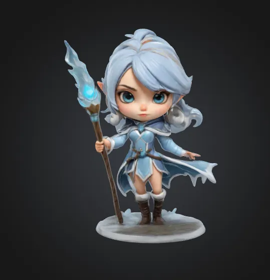 Chibi Frost Mage by Aprilk6366 - MakerWorld