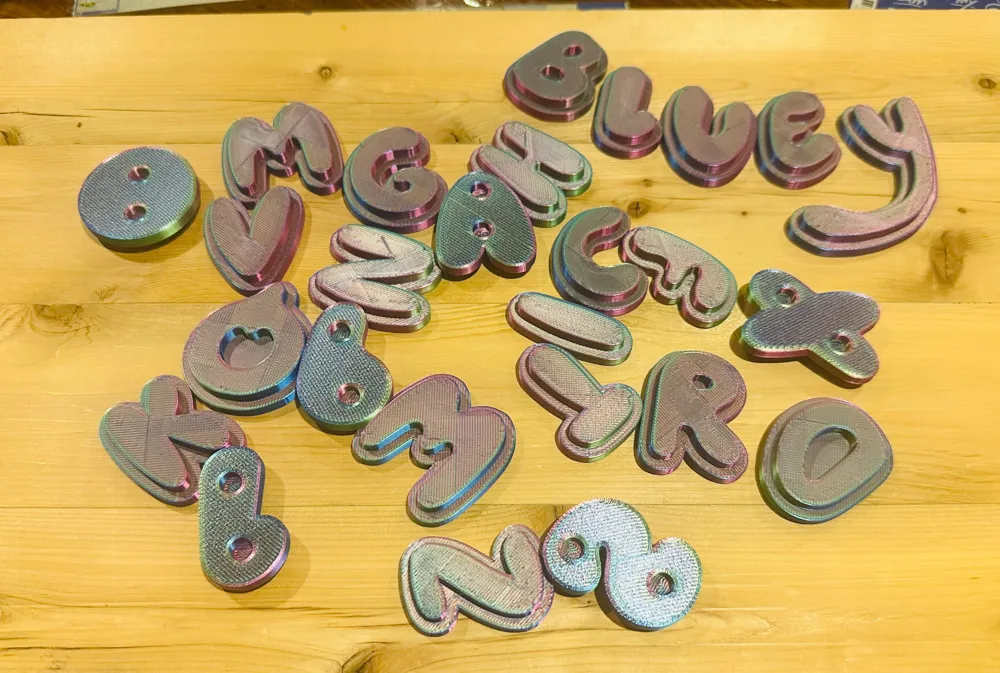 Bluey Type Font Letters and Numbers Magnetic by tsandome MakerWorld ...