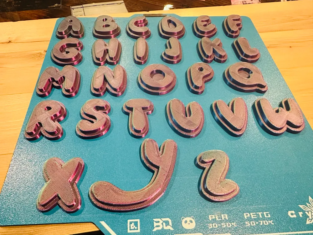 Bluey Type Font Letters and Numbers Magnetic by tsandome MakerWorld ...