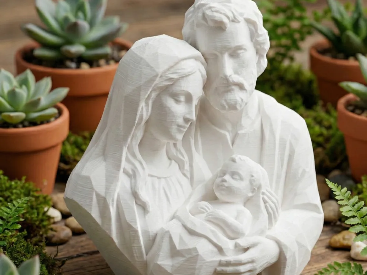 Jesús, María y José Busto LowPoly y HighPoly 3D 122 - Modelo de ...