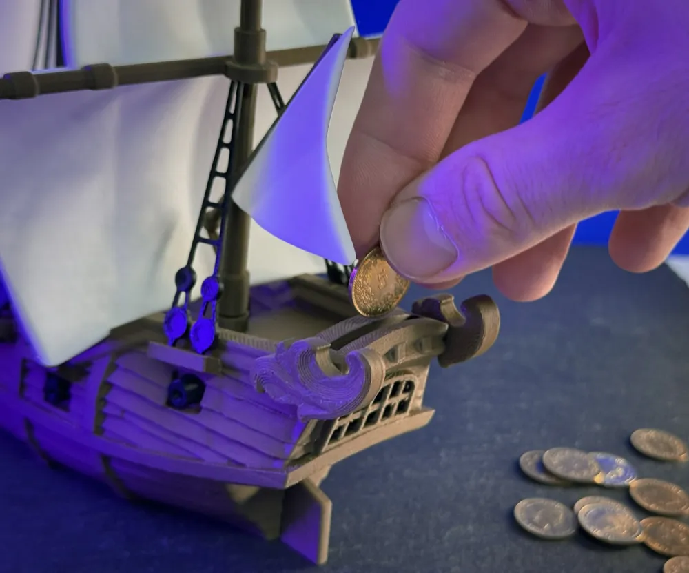 Pirate Ship Coin Bank – Treasure Keeper by Structales - Roadrunner4d ...