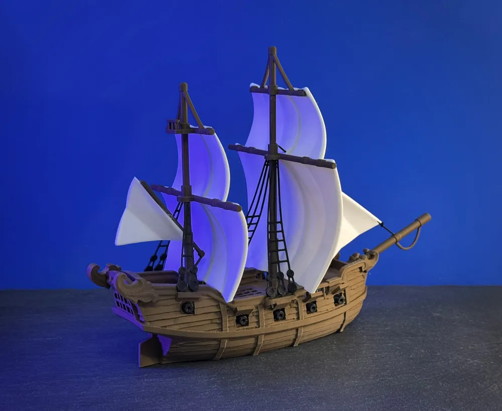 Pirate Ship Coin Bank – Treasure Keeper - Free 3D Print Model - MakerWorld