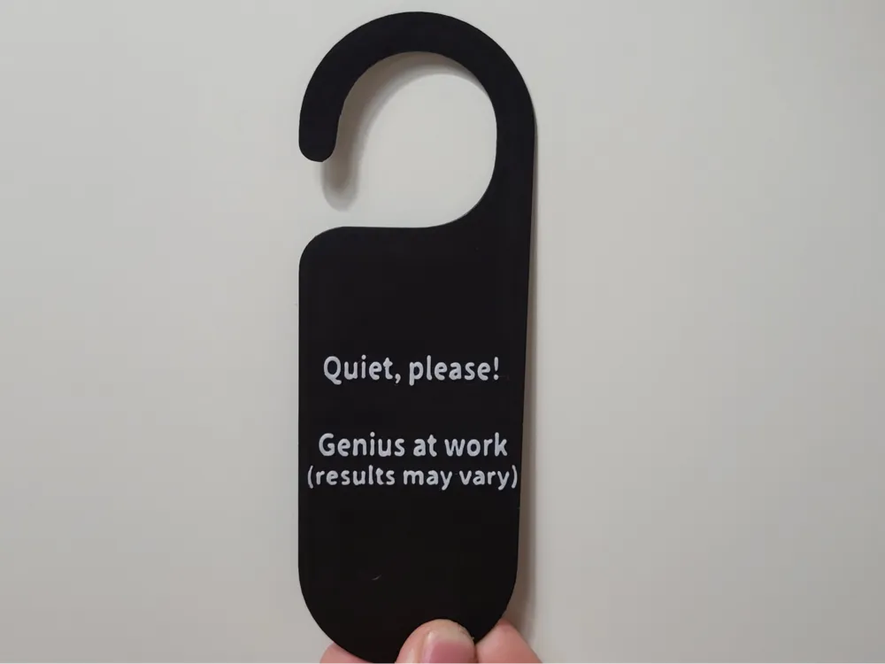 Funny "Do Not Disturb" Door Sign - Free 3D Print Model - MakerWorld
