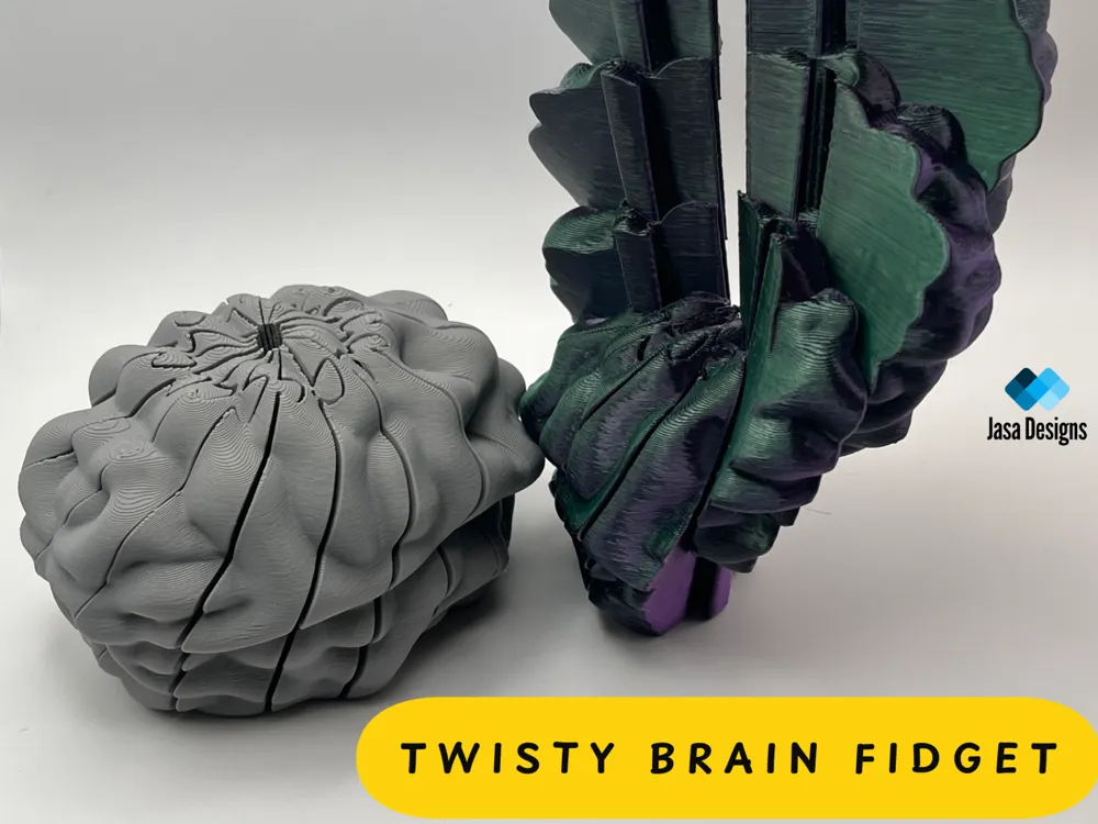 Twisty Brain Fidget - Free 3D Print Model - MakerWorld