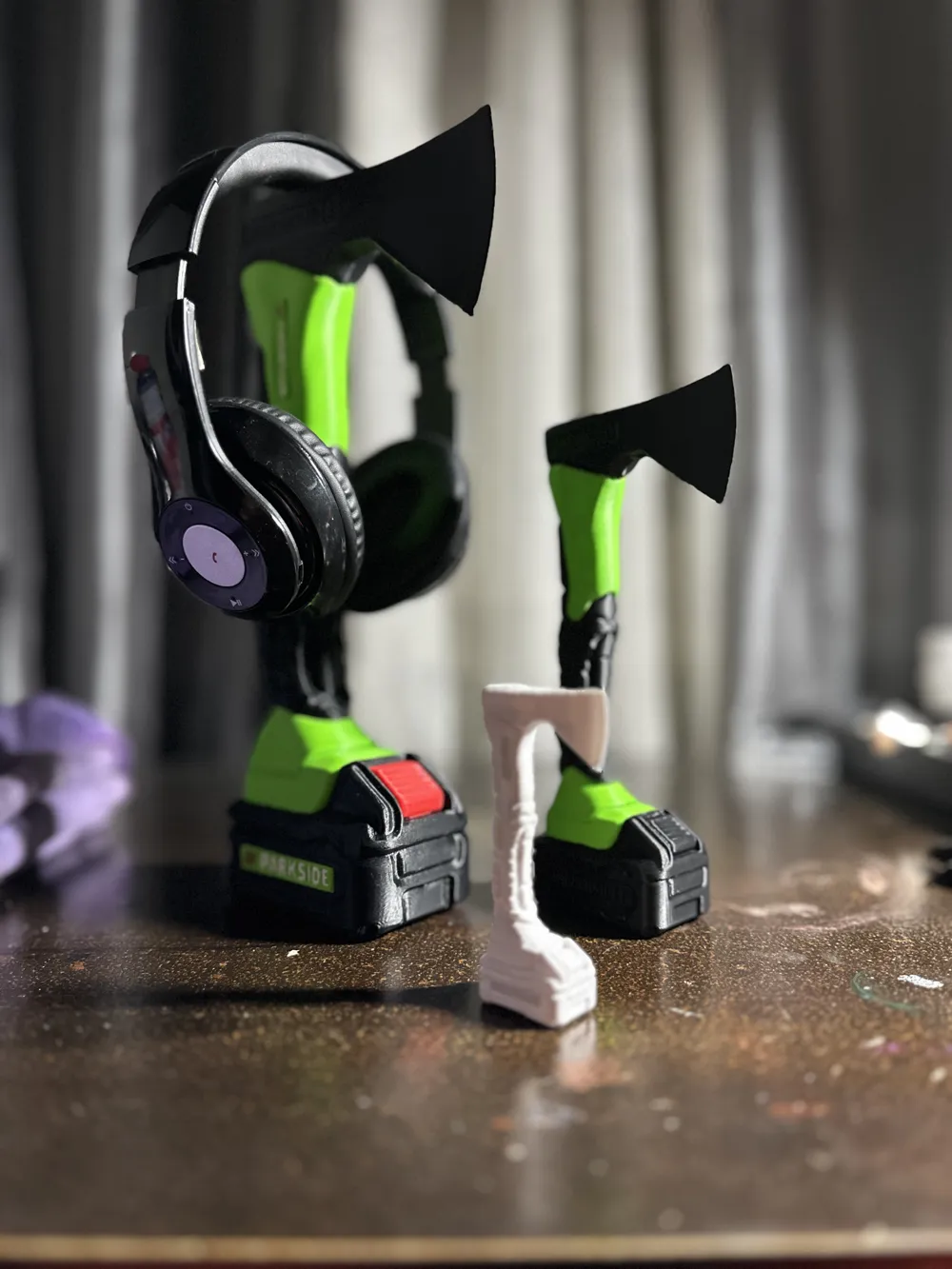 Parkside Battery-Powered Axe Headphone Stand by Sigama Crafts ...