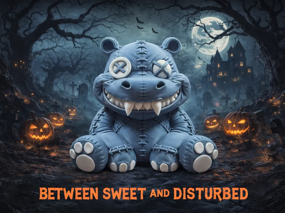 Horror Hippo – Cute. Creepy. Original. - Free 3D Print Model - MakerWorld