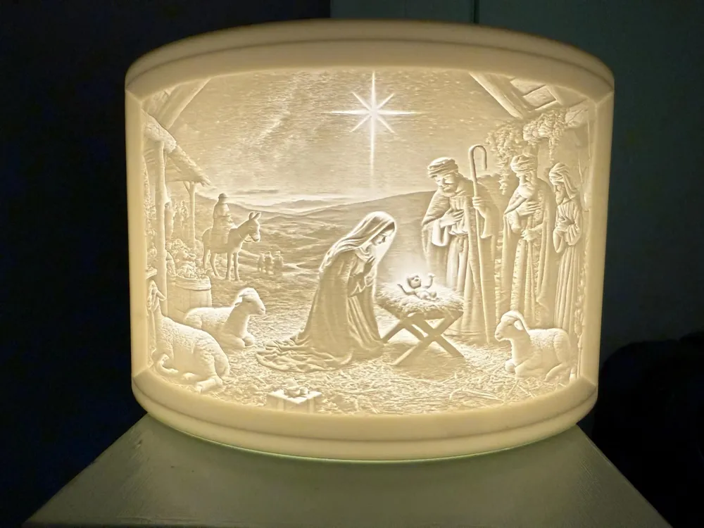 Nativity Scene with 3 Kings, Bright Star, Manger - Free 3D Print Model ...