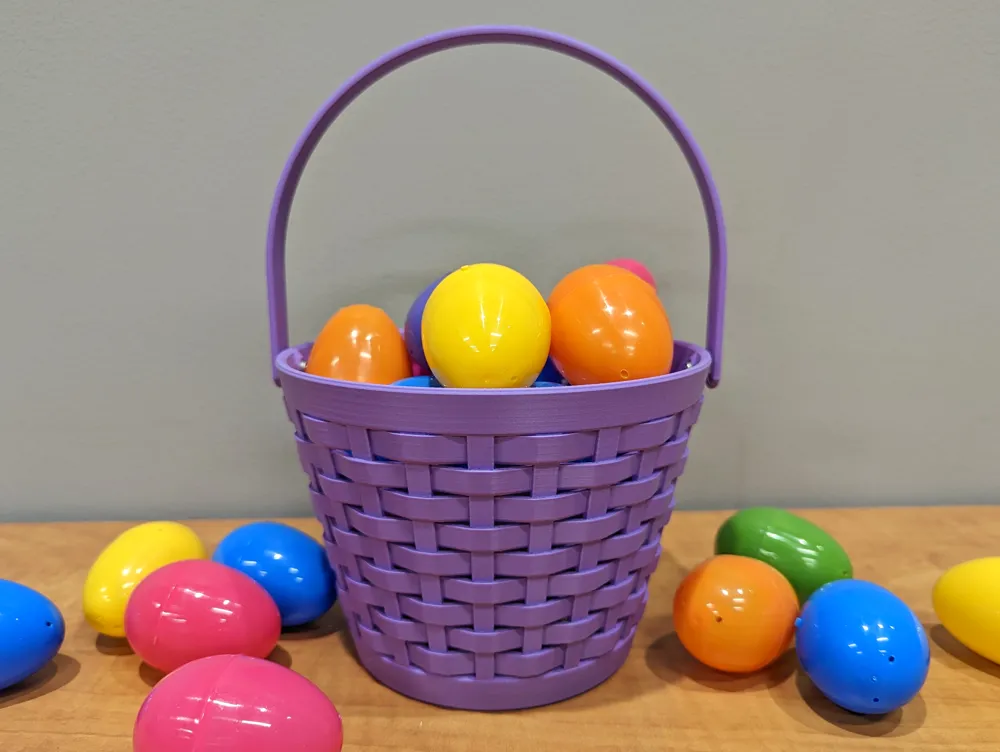Woven Easter Basket - Free 3D Print Model - MakerWorld