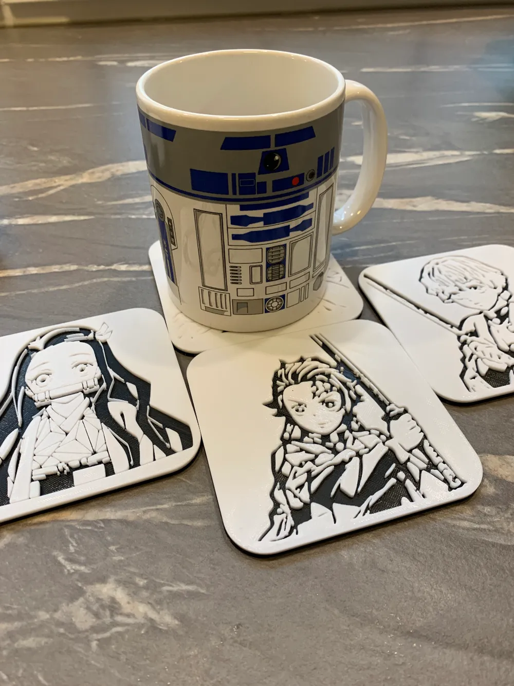 Demon Slayer Coaster Set+Case Remixed by sweb3791 - MakerWorld