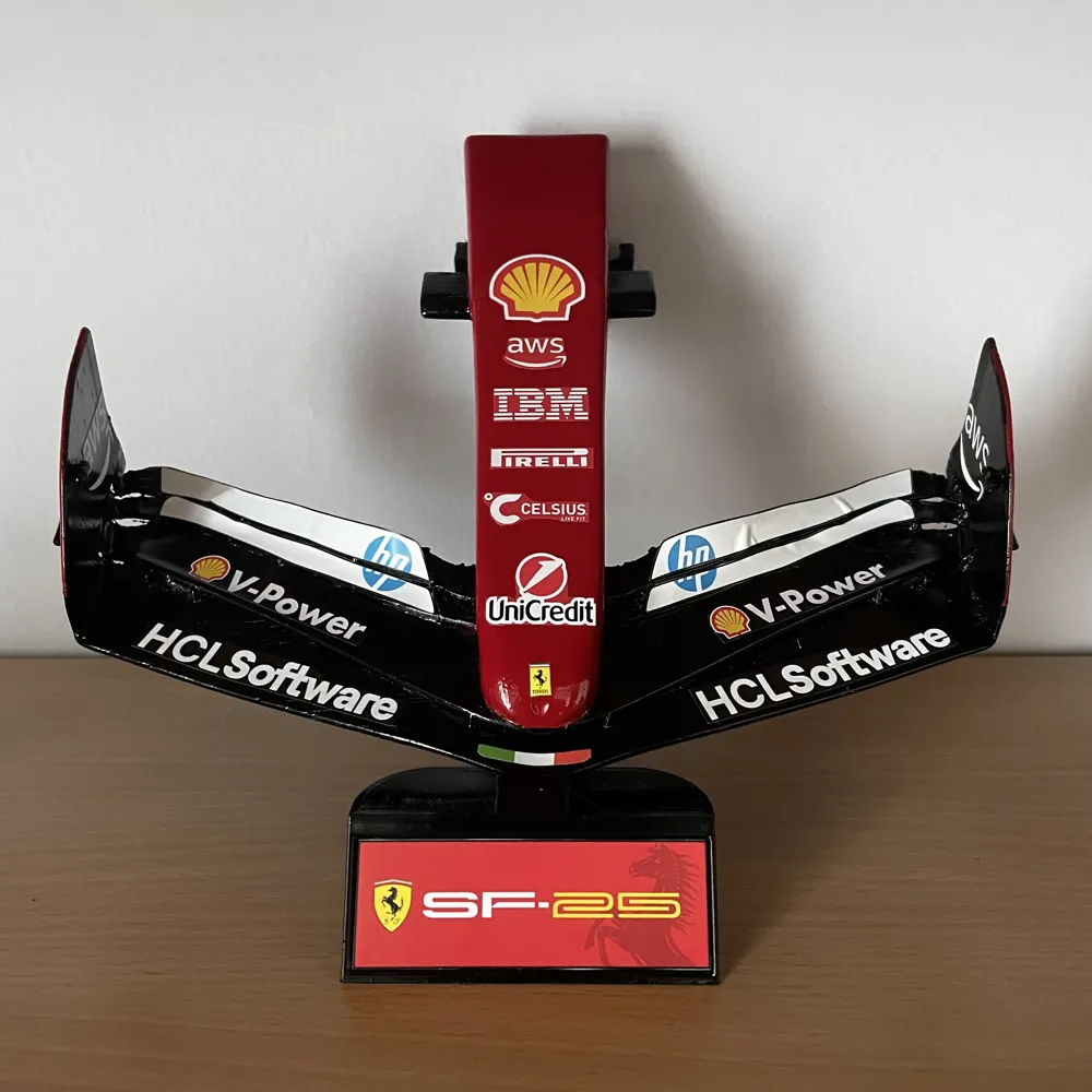 F1 FERRARI SF25 FRONT WING – 1/8 SCALE + stickers - Free 3D Print Model ...