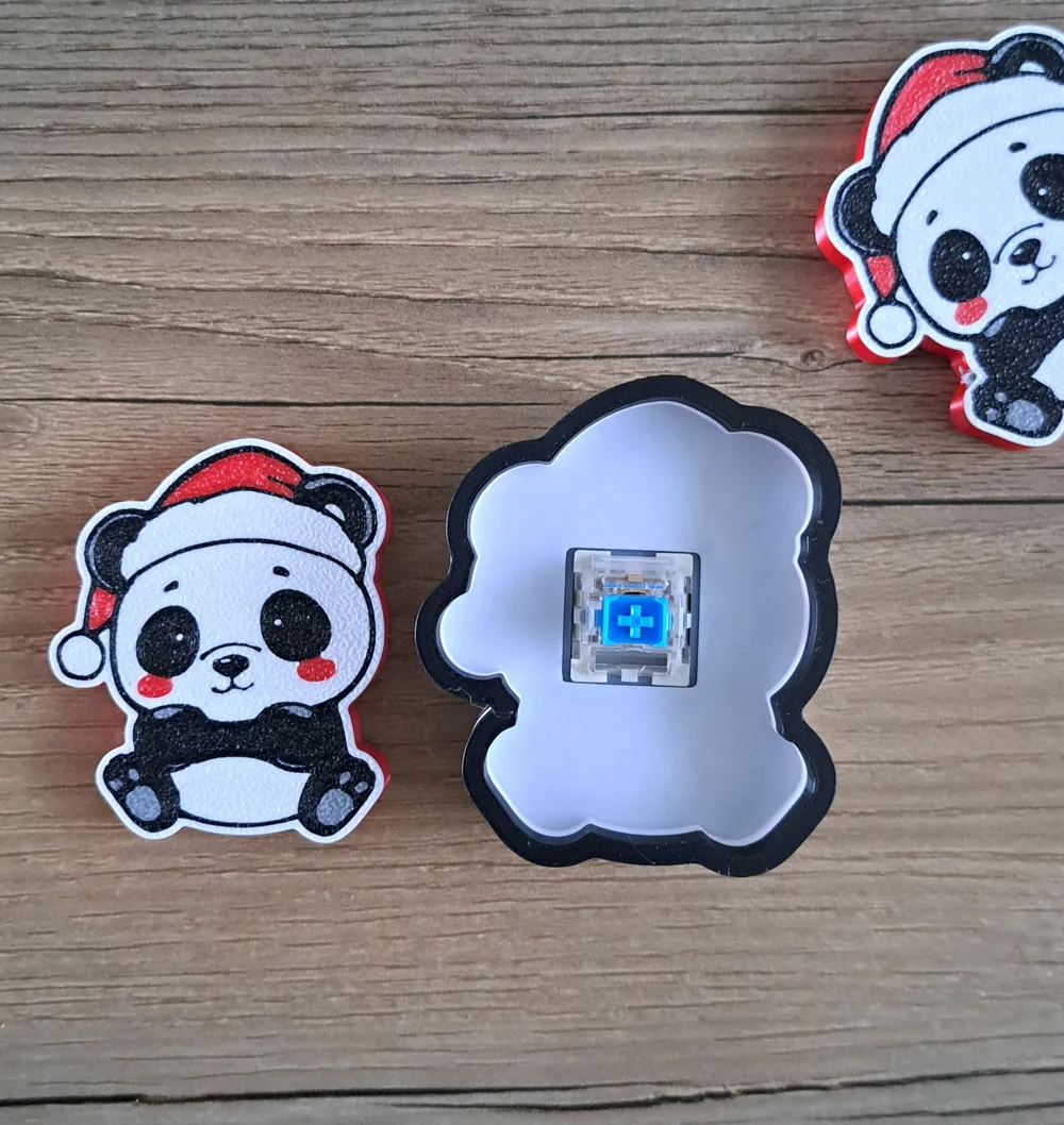 Cute Christmas Panda fidget clicker toy - Free 3D Print Model - MakerWorld