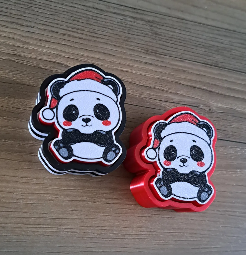Cute Christmas Panda fidget clicker toy - Free 3D Print Model - MakerWorld