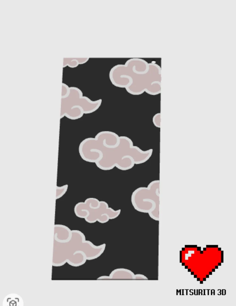 Akatsuki Pink Clouds Anime Bookmark by Mitsurita MakerWorld: Download ...
