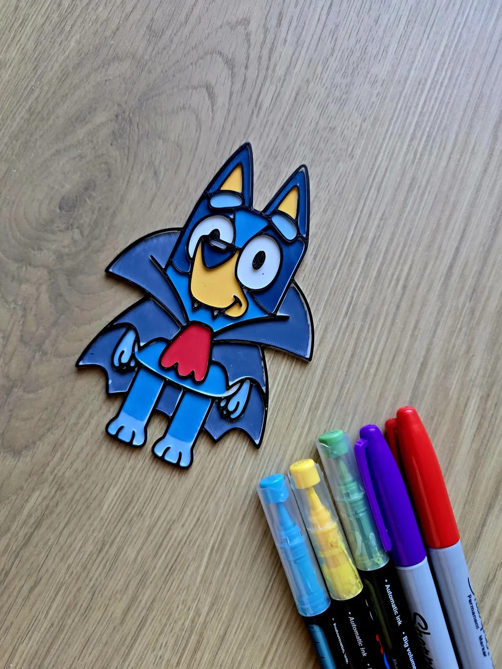 Bluey Vampire Halloween DIY Coloring Craft by Merilno3D MakerWorld ...