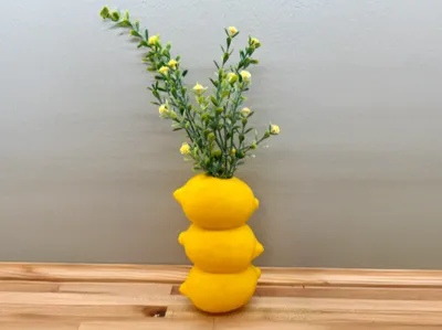 Stacked Lemon Vase by Julie MakerWorld: Download Free 3D Models