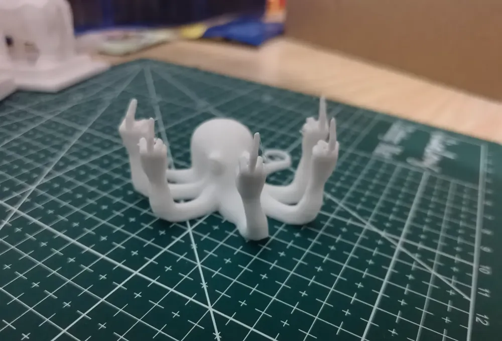 Fivefold Mocking Middle Finger Octopus, also suitable as a refrigerator ...