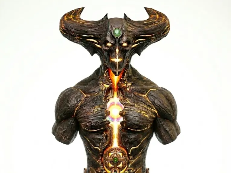 Corrupted Shinnok - Mortal Kombat Bust - Free 3D Print Model - MakerWorld