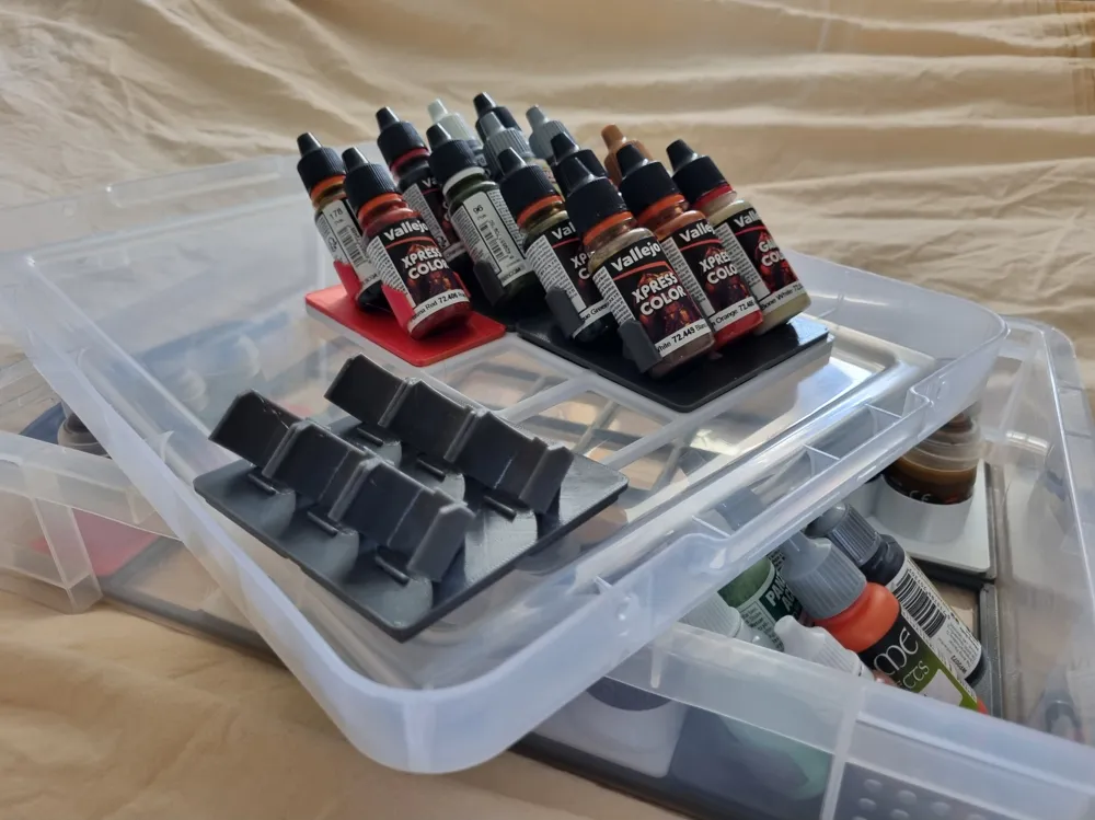 Gridfinity angled paint holder (Really Useful Box) - Free 3D Print ...