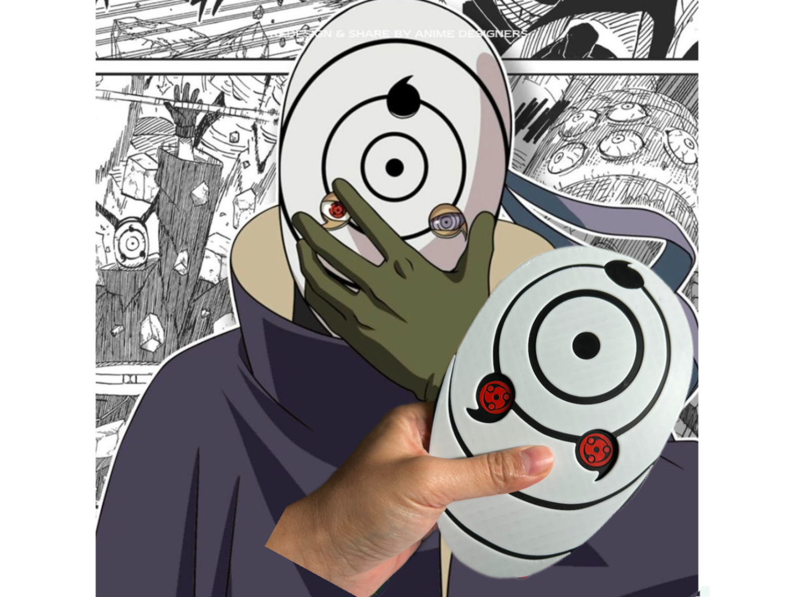 Naruto Obito Mask Sharingan Kaleidoscope Page Turner Easy Assembly No ...
