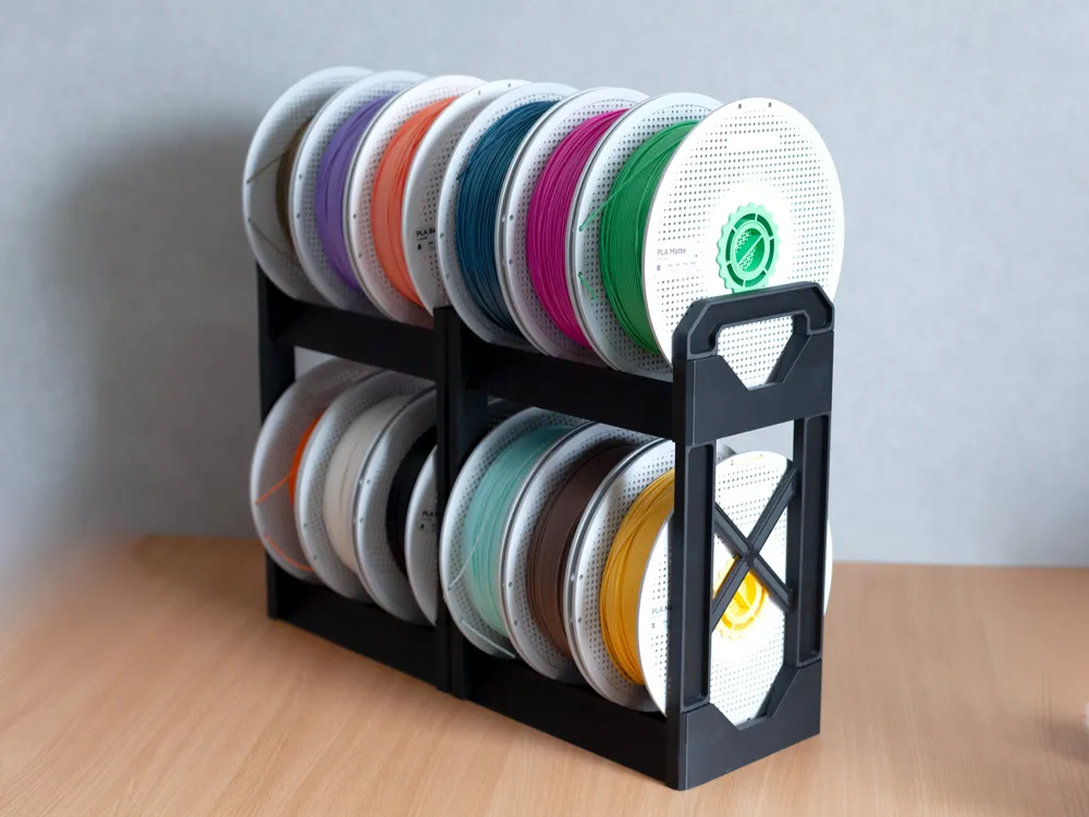 Sturdy Modular Filament Spool Rack Fully Printable by Antiphrasis ...