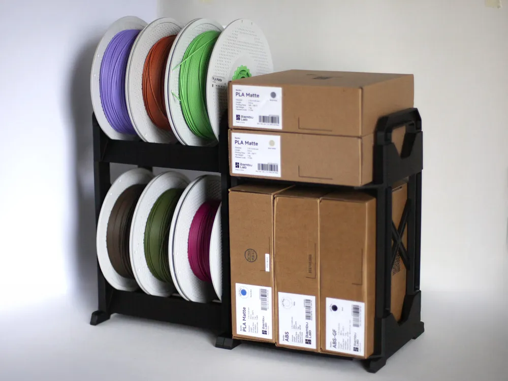 Sturdy Modular Filament Spool Rack Fully Printable by Antiphrasis ...