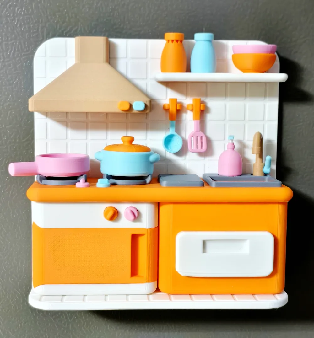 Mini Kitchen Refrigerator Magnet - Free 3D Print Model - MakerWorld