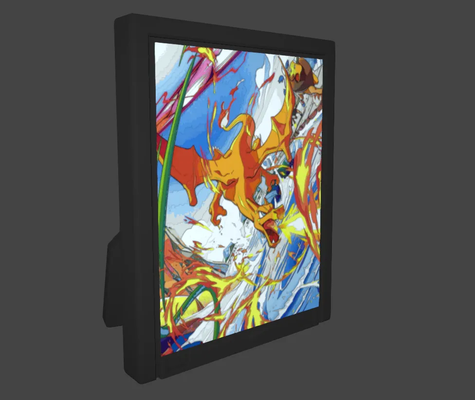 TCG Charizard Pokémon Card Lithophane Art - Free 3D Print Model ...