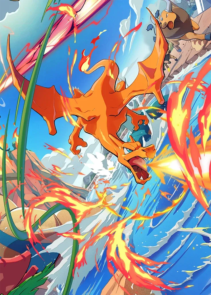 TCG Charizard Pokémon Card Lithophane Art - Free 3D Print Model ...