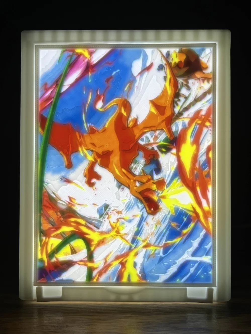 TCG Charizard Pokémon Card Lithophane Art - Free 3D Print Model ...