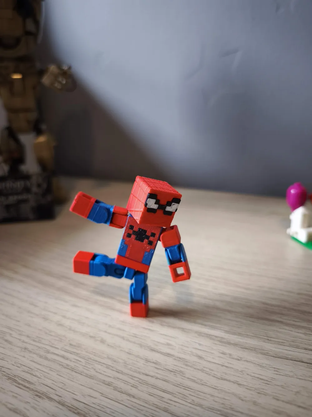 Minecraft Style Articulated Spiderman - Free 3D Print Model - MakerWorld