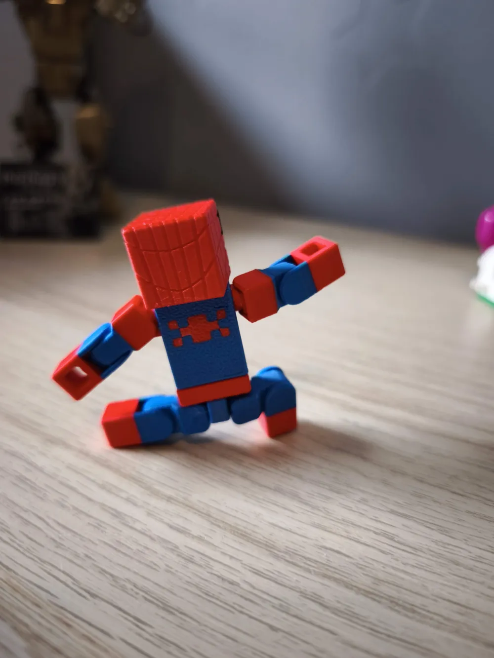 Minecraft Style Articulated Spiderman - Free 3D Print Model - MakerWorld