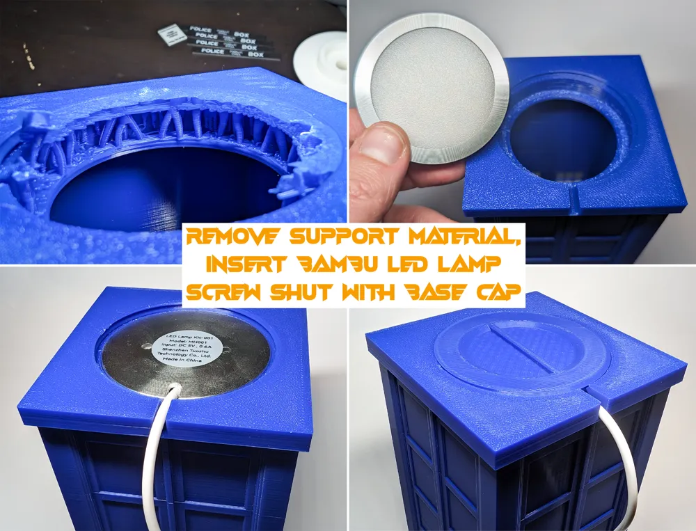 TARDIS LED Lamp by ByteSlinger MakerWorld: Download Free 3D Models
