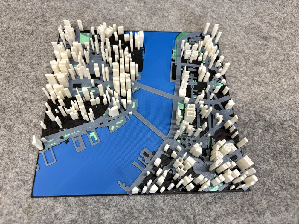 Customized 3D Map - Make a topographic city map. - Free 3D Print Model ...