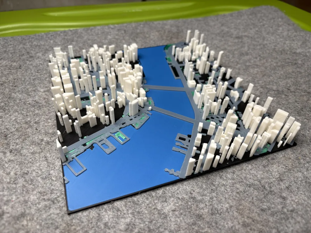 Customized 3D Map - Make a topographic city map. - Free 3D Print Model ...