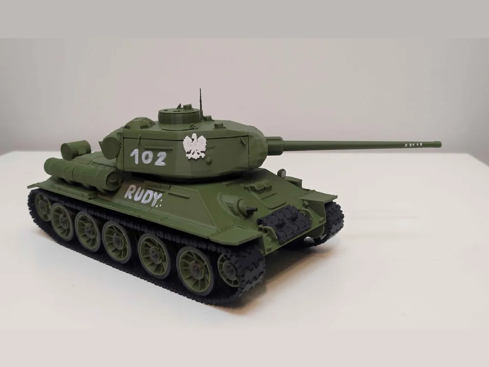 T34 - 85 M "RUDY" - 1:35 fully 3D printed Tank by Garaszeli MakerWorld ...