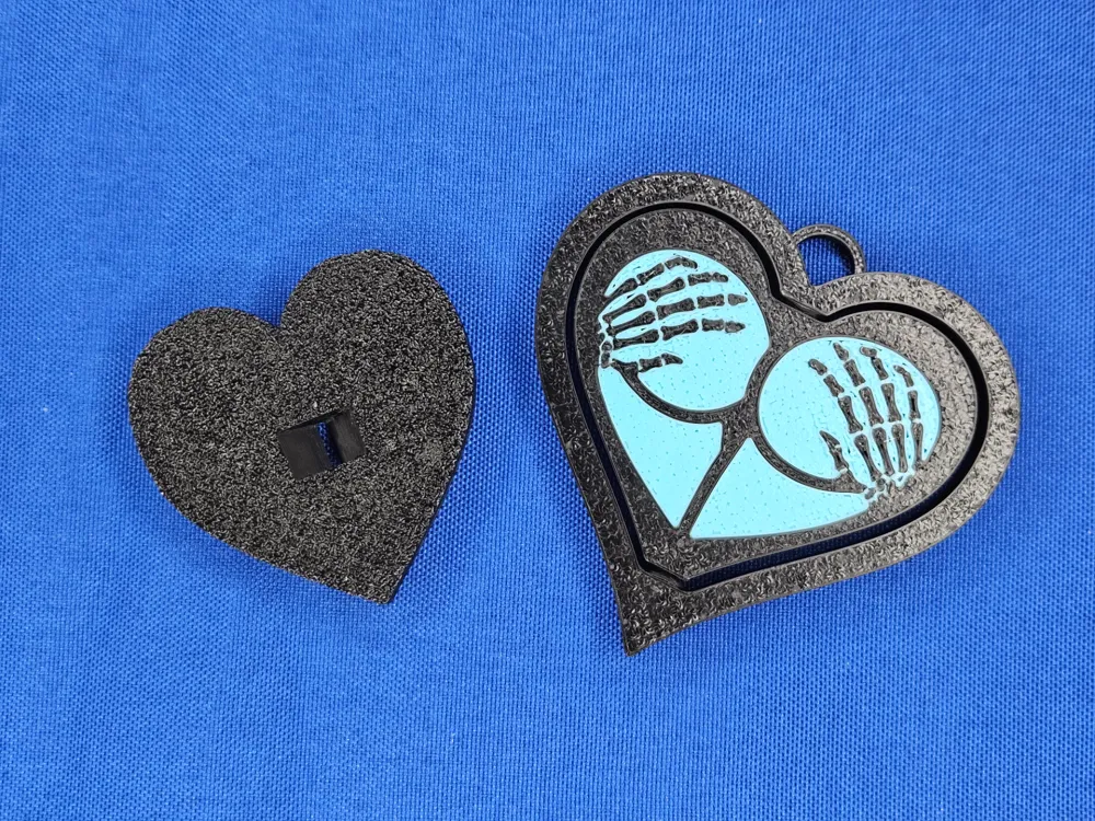 Fidget Spinner Heart Butt Skeleton Booty & Stand by NoProblem - MakerWorld