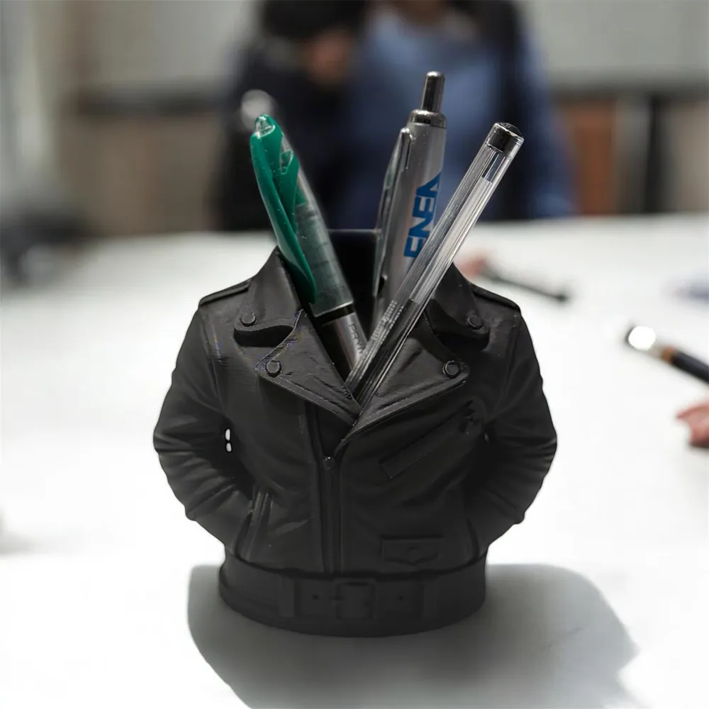 3D Printed Biker Leather Jacket Pen Holder - Free 3D Print Model ...