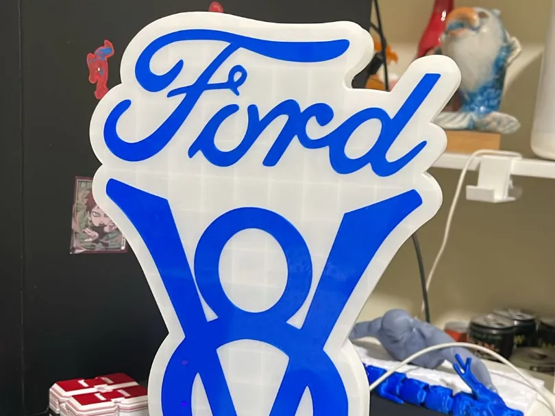 Ford V8 logo stand by 3DGAP MakerWorld: Download Free 3D Models