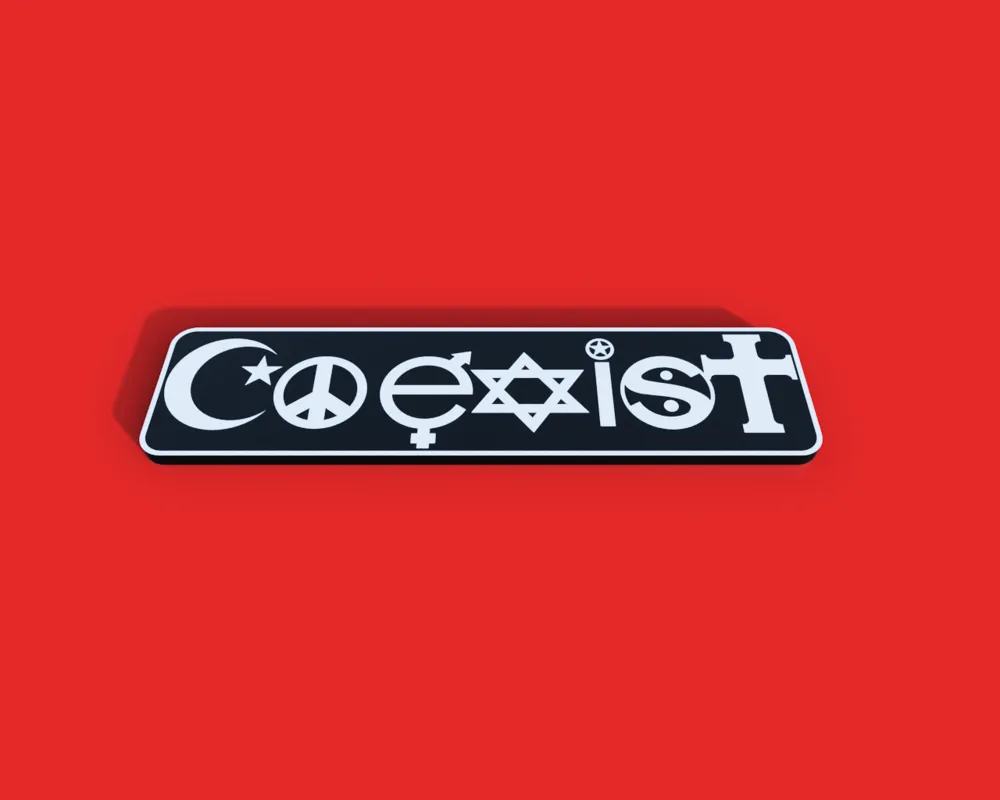 Coexist fridge magnet by AdditivInvent - MakerWorld