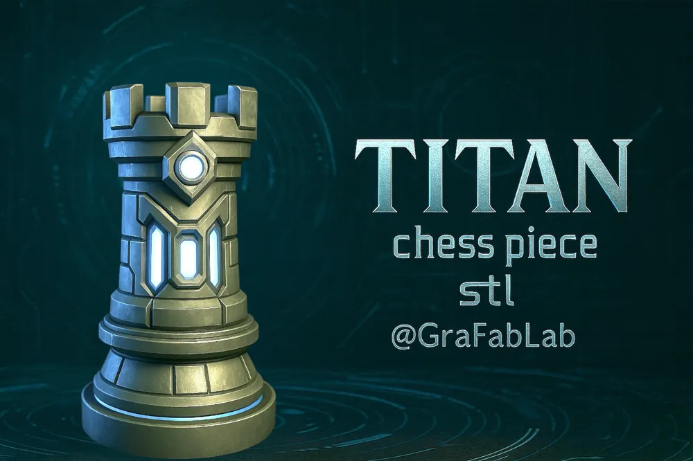 Titan "Rook" - chess piece - Free 3D Print Model - MakerWorld