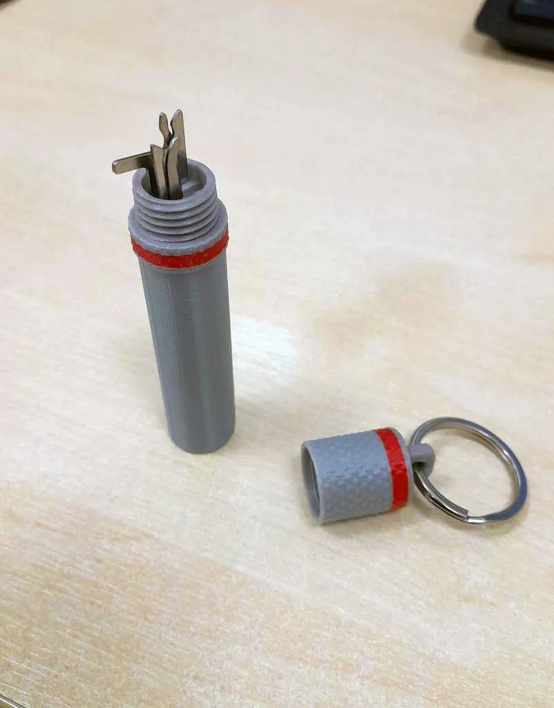 Lockpick Storage Tube EDC Keyring - Free 3D Print Model - MakerWorld